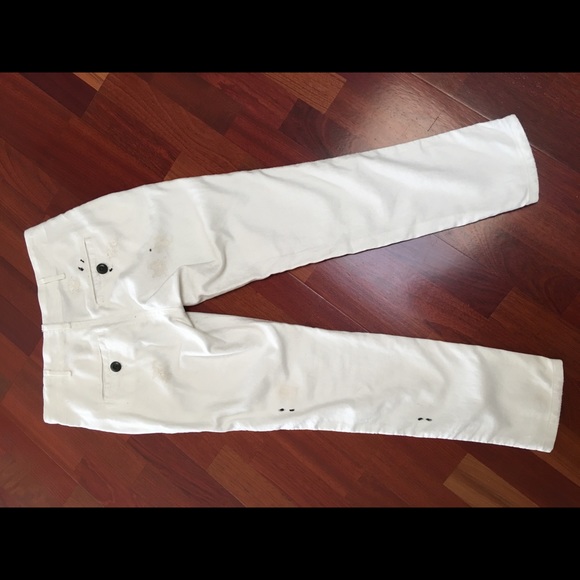 THE GREAT. | Jeans | The Great Paint Splatter White Jeans | Poshmark